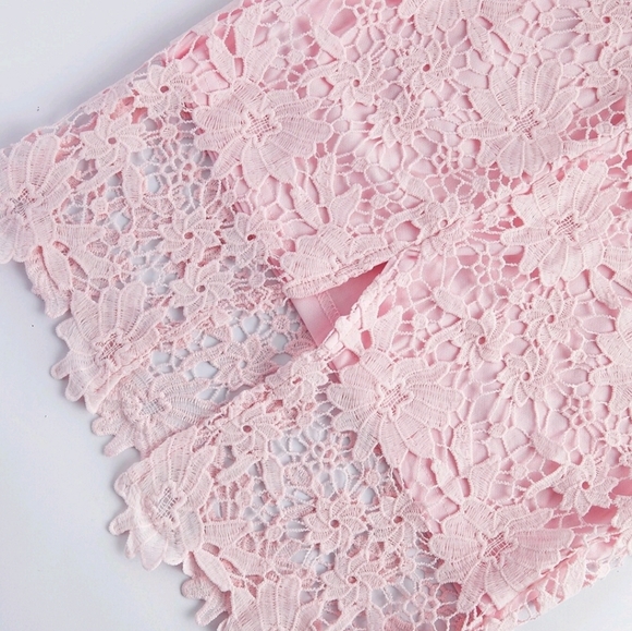 Dresses | New Embroidered Lace Off Shoulder Bodycon Dress Pink | Poshmark